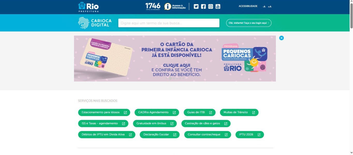 IPTU 2026: prefeitura do Rio libera 2ª via digital; veja como acessar